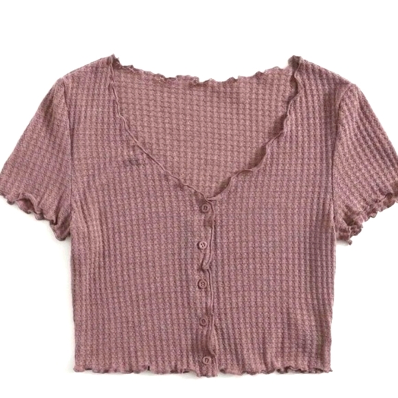 None | Tops | Festival Buttonup Short Sleeve Crop Top | Poshmark